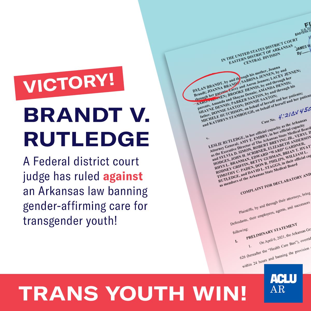 Federal Judge Overturns Arkansas’ Ban on Gender-Affirming Care for ...